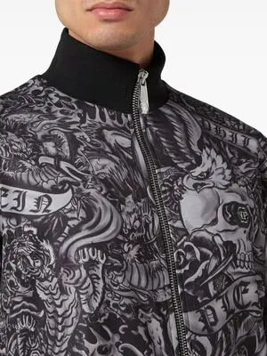 Philipp Plein Tattoo All Over-print Tracksuit Set