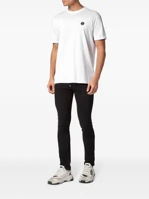 Philipp Plein Crystal-embellished Cotton T-shirt - White