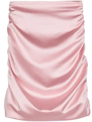 Fiorucci Ruched Detail Satin Skirt