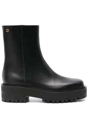 GIANVITO ROSSI Square-toe Leather Boots
