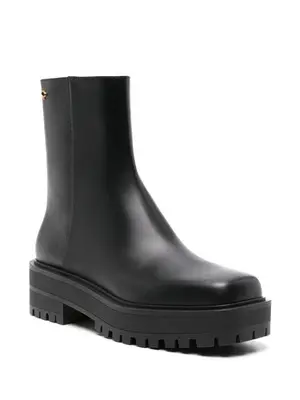 GIANVITO ROSSI Square-toe Leather Boots
