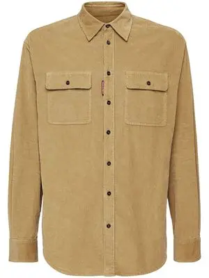Dsquared2 Long-sleeve Corduroy Shirt - Neutrals