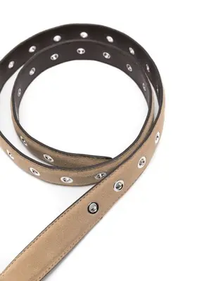 TOTEME Eyelet-embellished Leather Belt