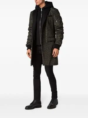 Philipp Plein Layered Camouflage-pattern Coat