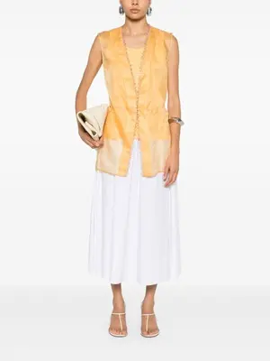 Fabiana Filippi Bead-detailed Sheer Top