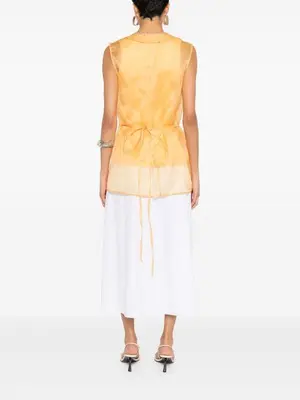 Fabiana Filippi Bead-detailed Sheer Top