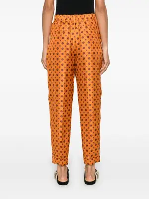 Alberto Biani Geometric-print Tapered Trousers