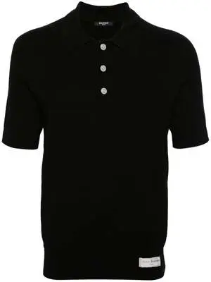 Balmain Short-sleeve Merino Polo Shirt