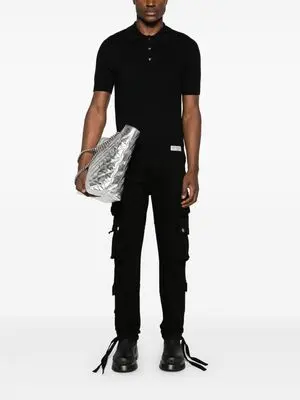 Balmain Short-sleeve Merino Polo Shirt