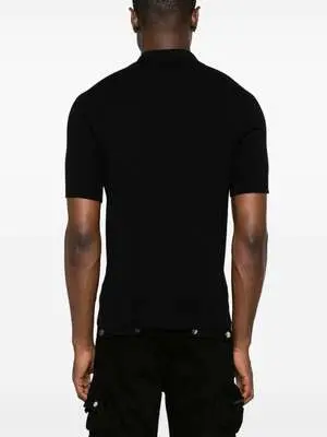 Balmain Short-sleeve Merino Polo Shirt