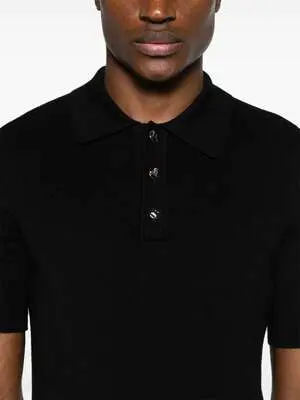 Balmain Short-sleeve Merino Polo Shirt