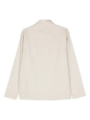 ANOTHER ASPECT Cutaway-collar Raw-silk Shirt