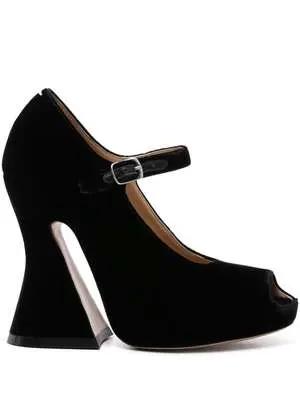 MAISON MARGIELA 125mm Velvet Sandals - Black