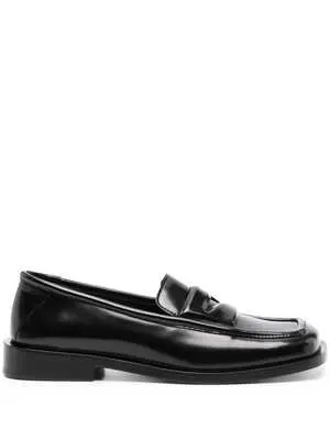 Attico Amanda Leather Loafers - Black