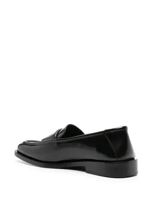 Attico Amanda Leather Loafers - Black