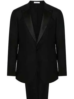 Boglioli Interlock-twill Virgin-wool Suit - Black
