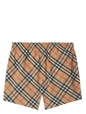 Burberry Check-pattern Swim Shorts - Neutrals