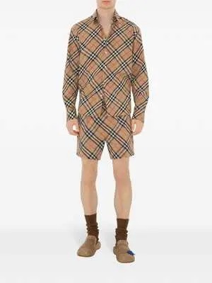 Burberry Check-pattern Swim Shorts - Neutrals