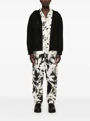 LANEUS Printed Cotton Trousers