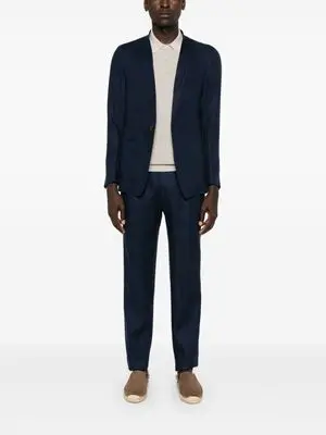 Tagliatore Single-breasted Linen Blazer