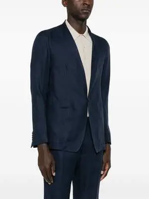 Tagliatore Single-breasted Linen Blazer