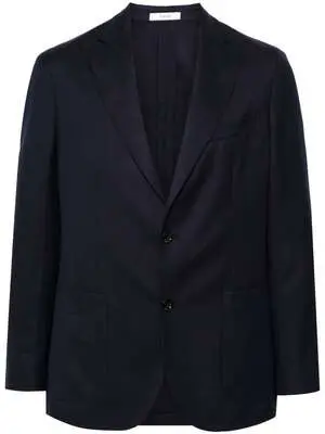 Boglioli Textured Finish Single-breasted Blazer - Blue