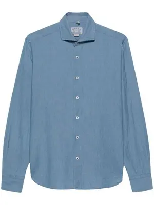 ORIAN Mélange-effect Cotton Shirt