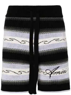 Amiri Wave Baja Knitted Shorts