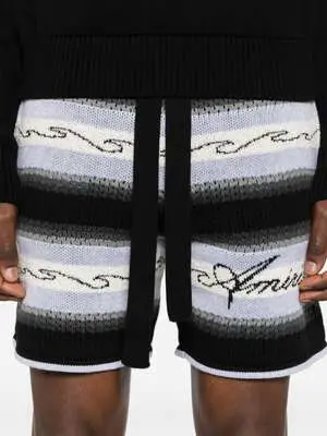 Amiri Wave Baja Knitted Shorts