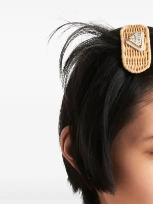 Prada Raffia Hair Clip