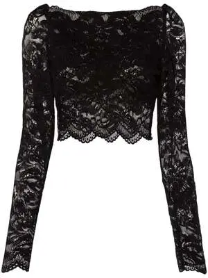 PACO RABANNE Rabanne Floral Lace Cropped Top