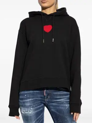 Dsquared2 Heart-patch Cotton Hoodie
