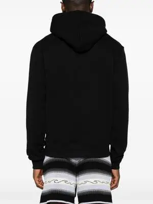 Amiri Logo-lettering Cotton Hoodie - Black