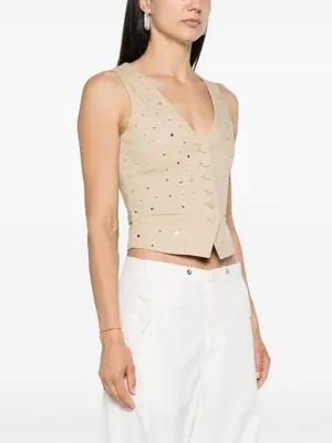 Giuseppe Di Morabito Rhinestone-embellished Twill Vest