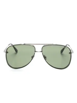 TOM FORD Leon Pilot-frame Sunglasses - Silver