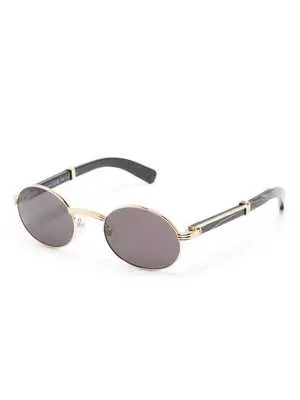Cartier Giverny Oval-frame Sunglasses - Black