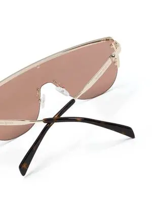 Alexander McQueen Skull-studded Sunglasses - Gold