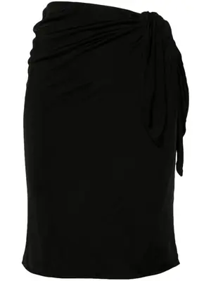 Saint Laurent Wrap Midi Skirt