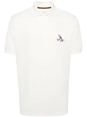 Paul Smith Embroidered-design Cotton Polo Shirt - White