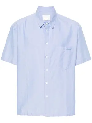 MARANT Iggy Logo-embroidered Shirt - Blue