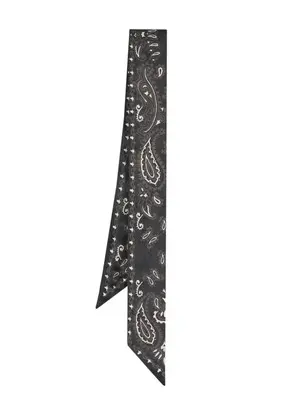 GOLDEN GOOSE Paisley-print Silk Scarf - Black