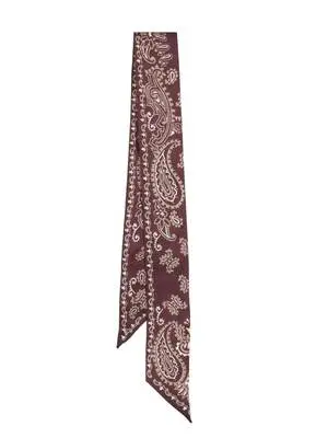 GOLDEN GOOSE Paisley-print Silk Scarf - Red