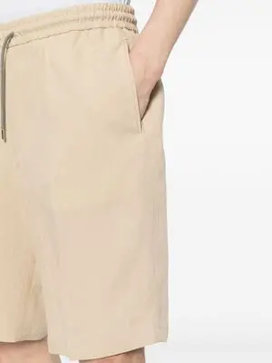 Paul Smith Drawstring-waist Linen Shorts - Brown