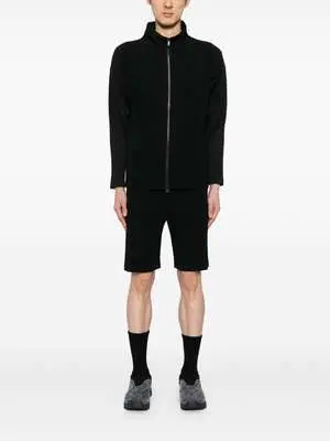 Issey Miyake Plissé Pleated Bermuda Shorts - Black