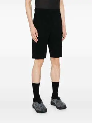 Issey Miyake Plissé Pleated Bermuda Shorts - Black