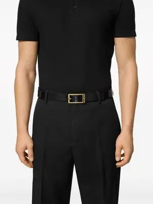 Versace Greca Leather Belt - Black