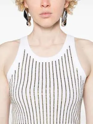 Attico Crystal-embellished Tank Top - White