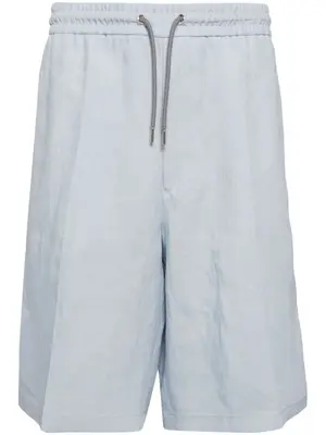 Paul Smith Drawstring-waist Linen Shorts - Blue