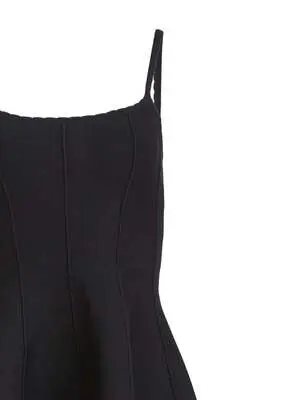 FLEUR DU MAL Flared Corset Dress - Black