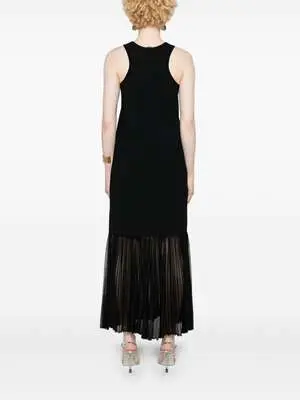 JIL SANDER Plissé-detailed Knitted Maxi Dress